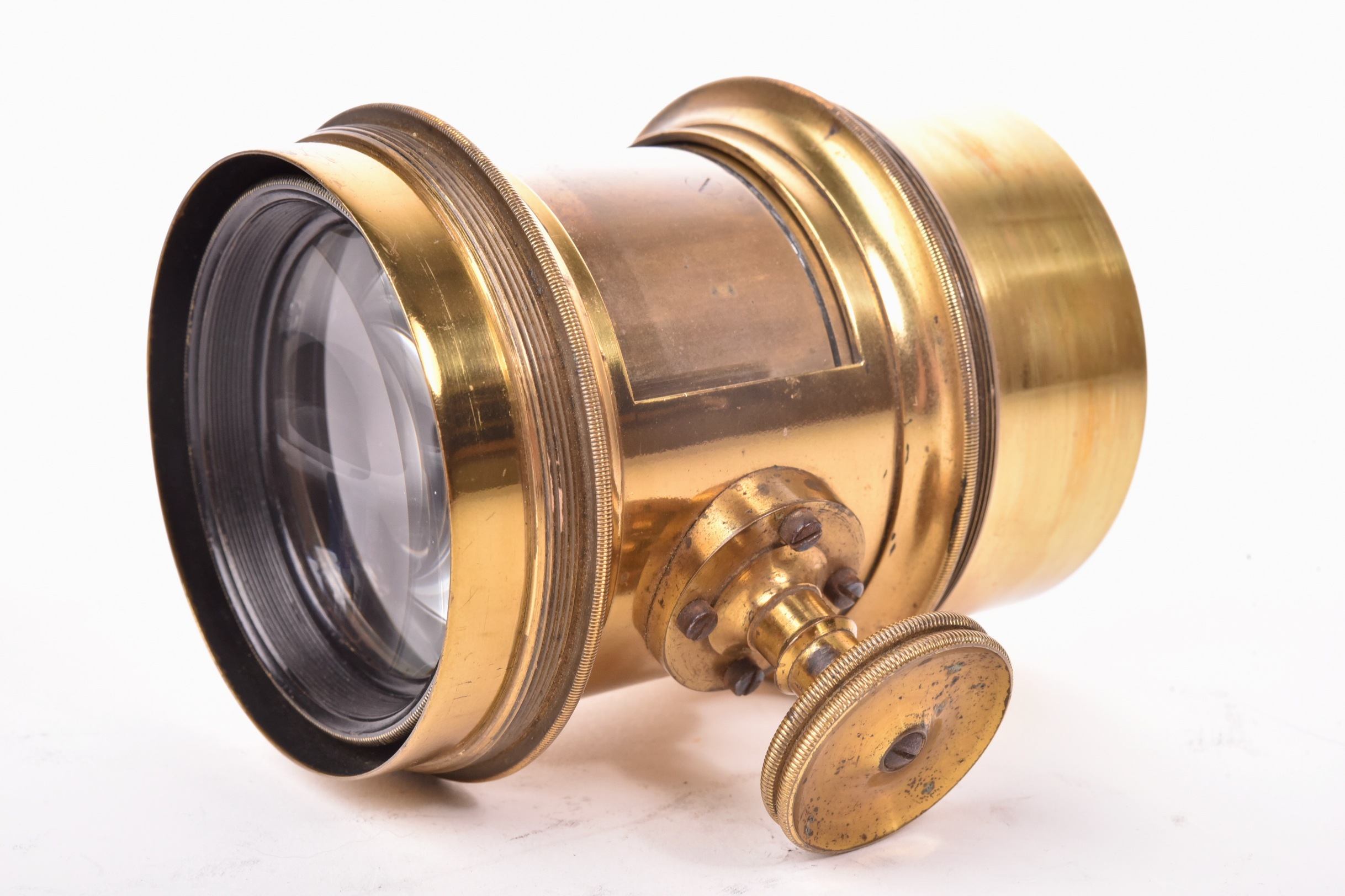 Brass Lens E. Français Paris - Antiq Photo