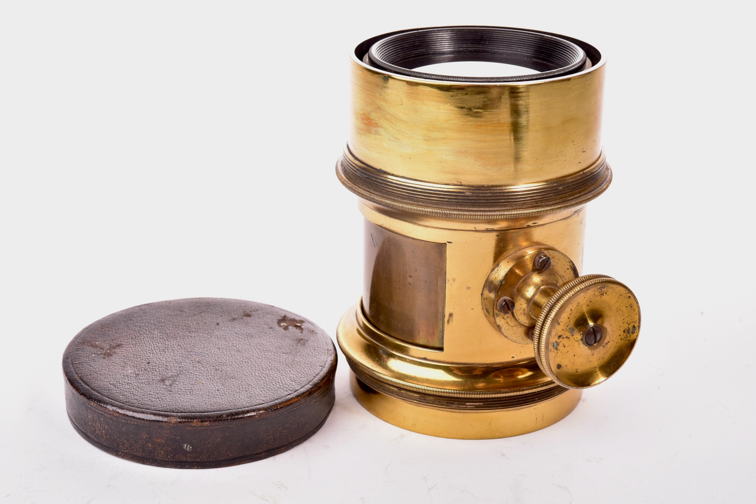 Brass Lens E. Français Paris - Antiq Photo