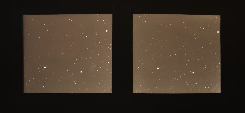 Stereoscopic astronomical photograph, "Eros" - Antiq Photo