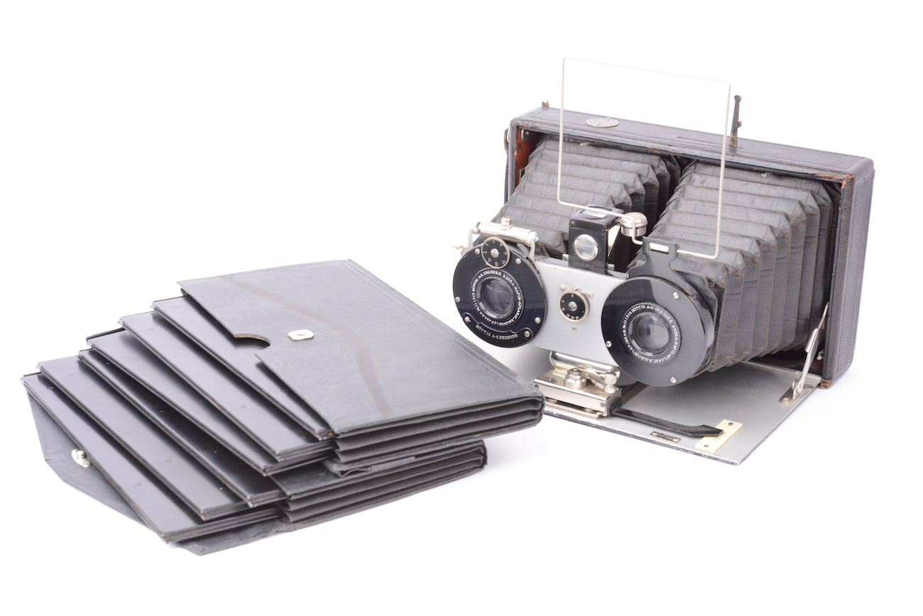 Appareil stéréoscopique HUTTIG "L'Idéal" 9x18 cm - Antiq Photo