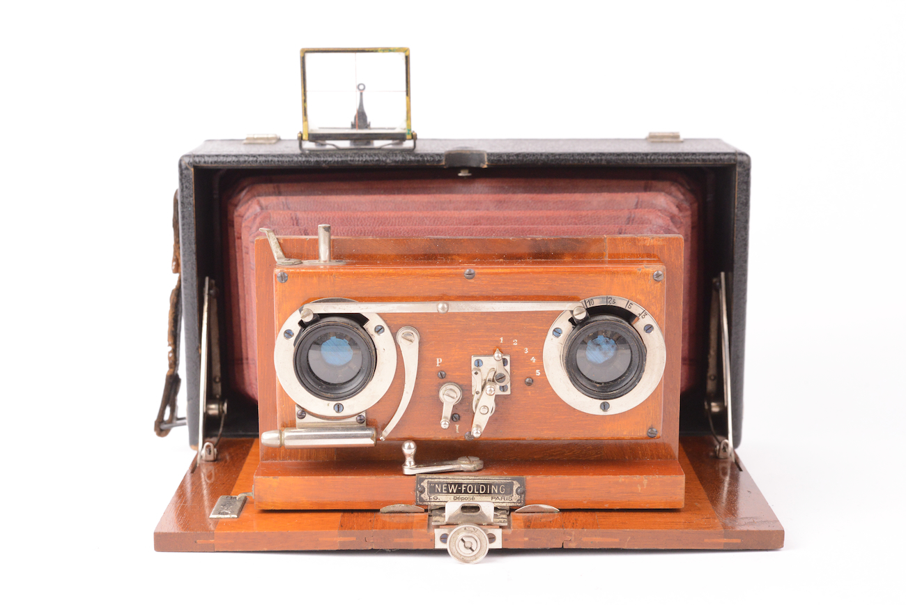 Appareil photographique stéréoscopique NEW FOLDING Camera - Antiq Photo